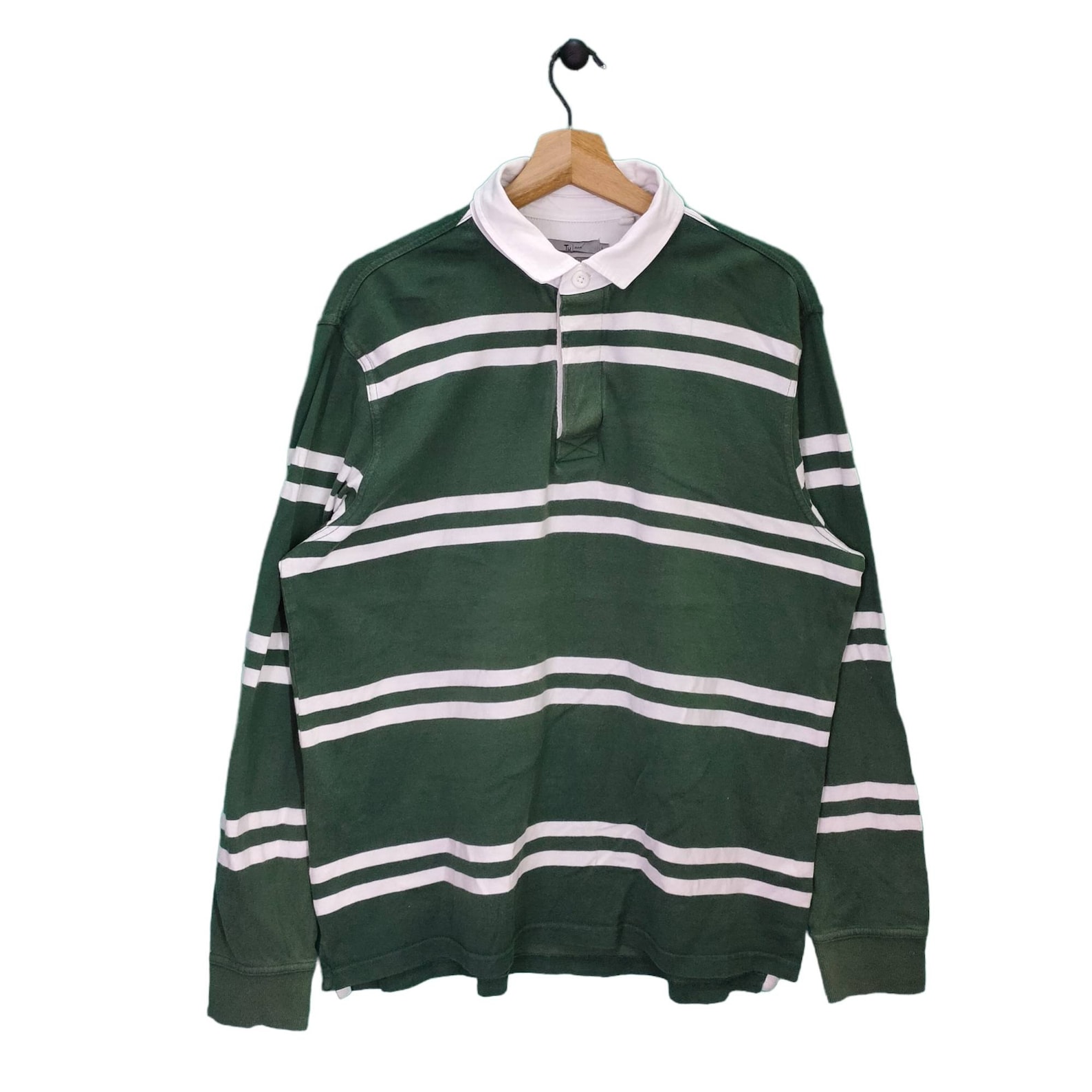 Vtg Tu Man, Vintage Rugby Polo Shirt, Stripes Shirt, Green White, Vtg ...