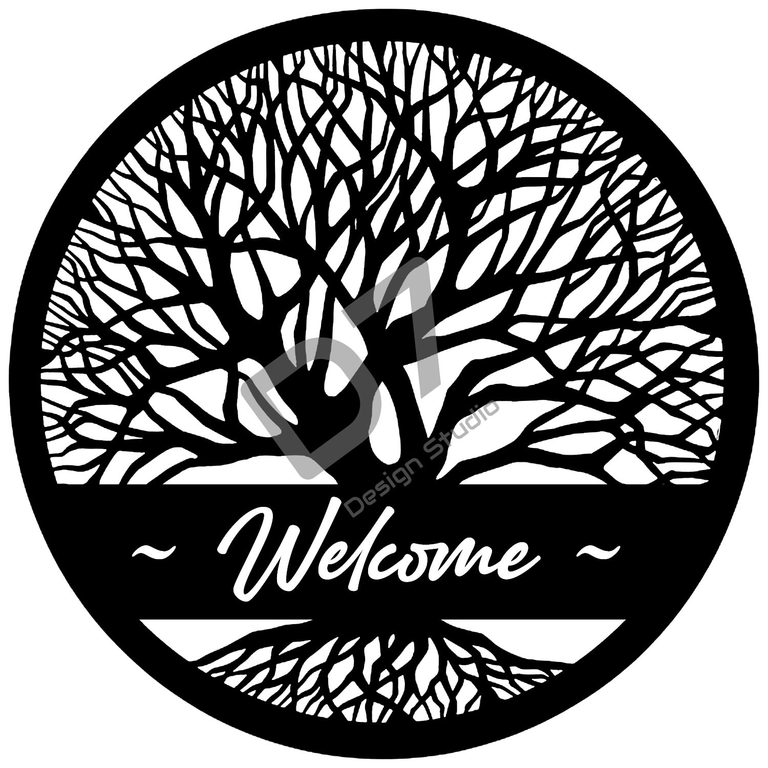 Welcome Tree of Life Sign SVG for Laser Cutter, Cricut, CNC, Lightburn ...