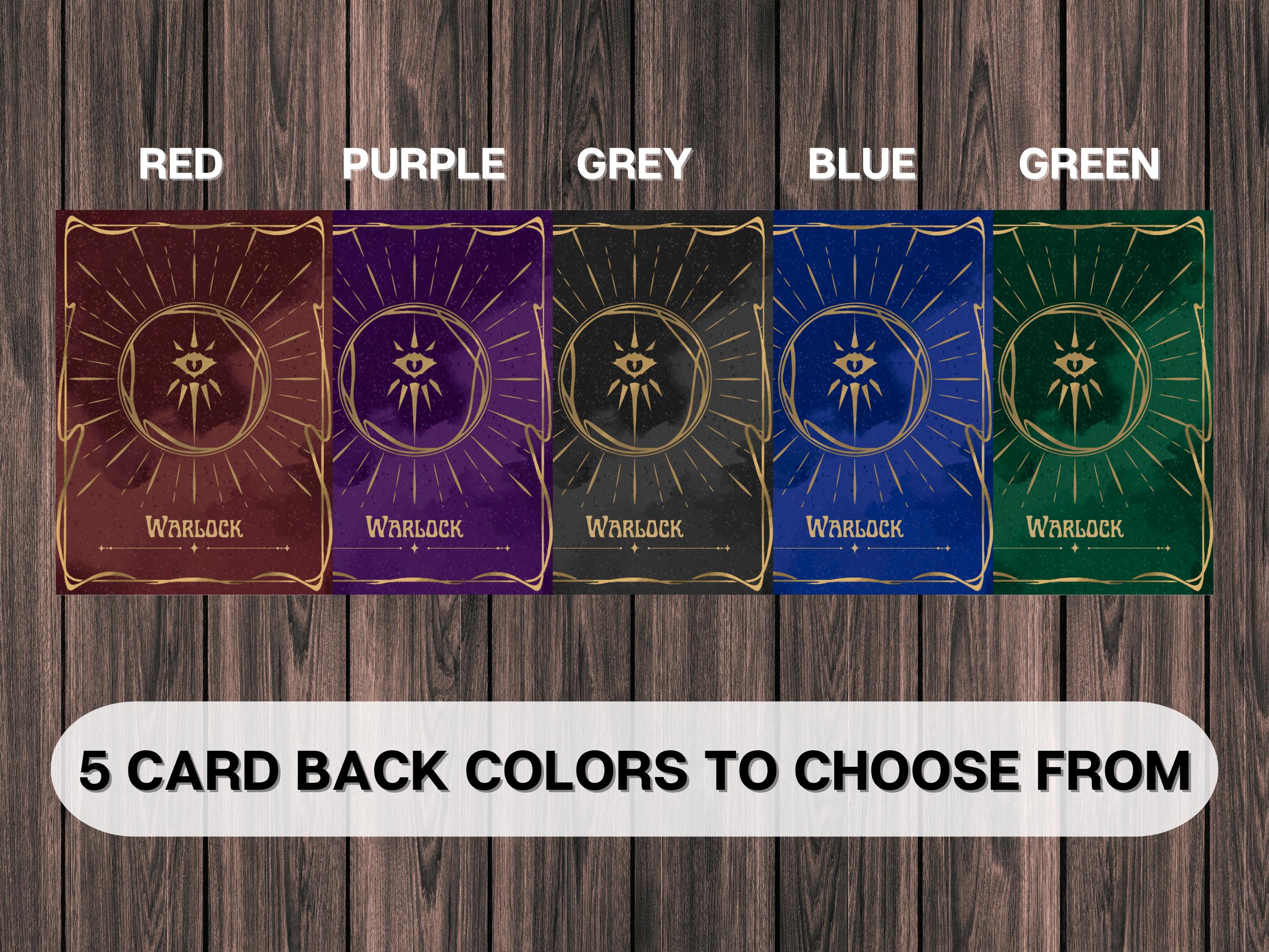 Dnd Warlock Spell Cards, Dungeons and Dragons Printable, D&D 5E 2014 ...