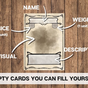 Dnd Artisan Tools, Supplies and Kits Equipment Cards, Dungeons and ...