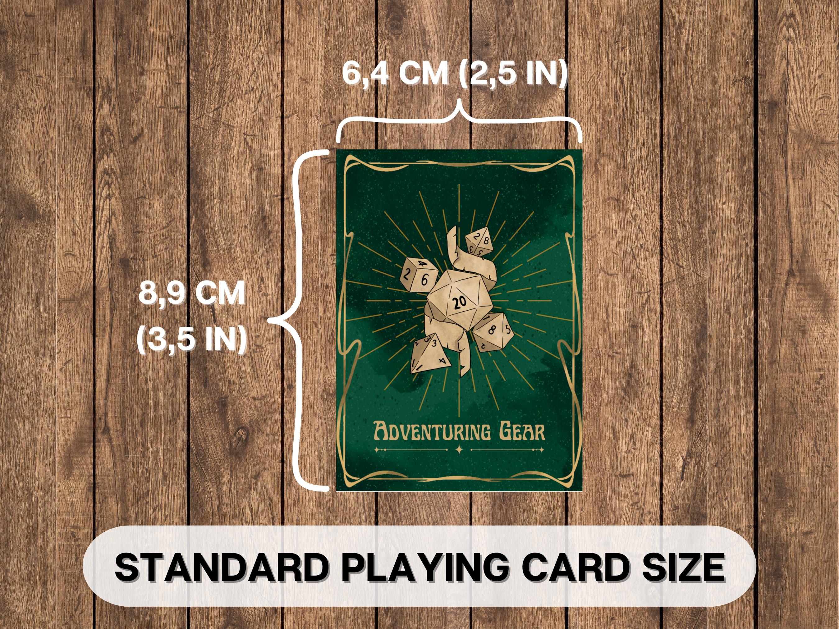 Dnd Dungeoneer's Pack Item Equipment Cards, Dungeons and Dragons ...