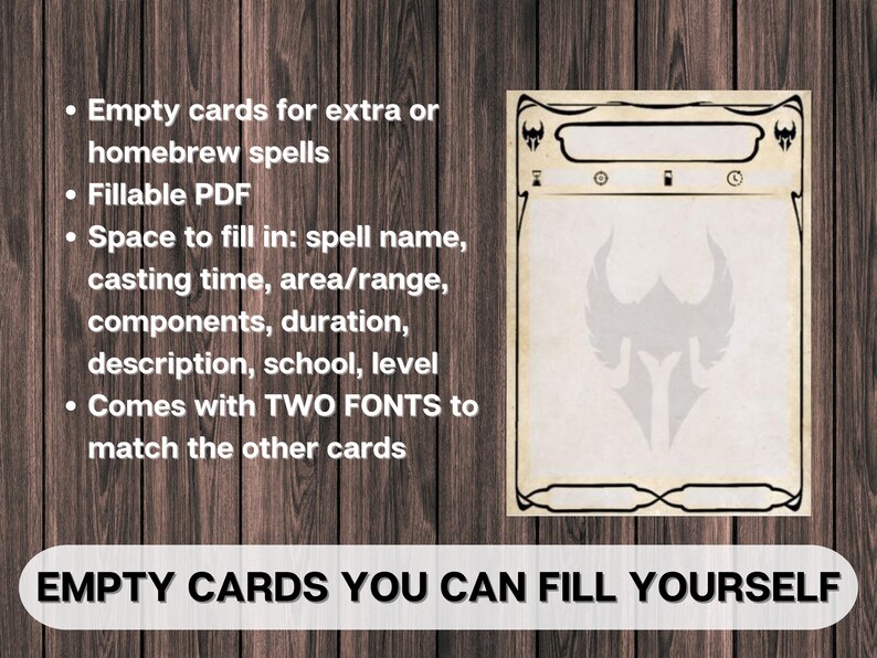 Dnd Paladin Spell Cards, Dungeons and Dragons Printable, D&D 5E 2014 ...