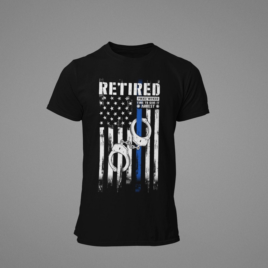 Police Officer Retirement Shirt, Police Officer Tshirt, Thin Blue Line ...