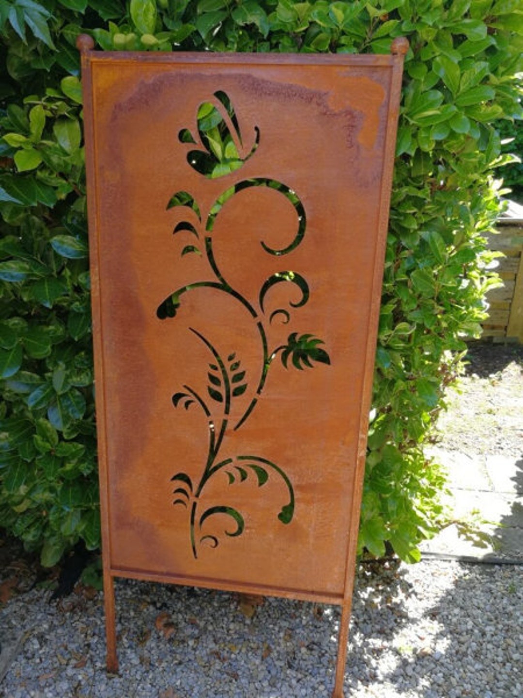 Stainless Rust Screener Flower Fleurette Garden Decoration Rust Garden ...