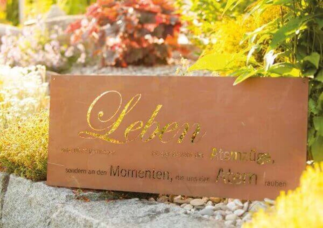 Stainless Rust Poem Panel life Rust Sign Metal Sign Decoration Sign ...