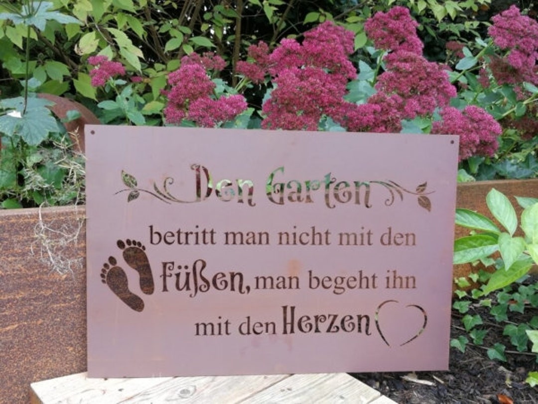 Stainless Rust Poem Board Garden Rust Sign Metal Sign Decorative Sign ...