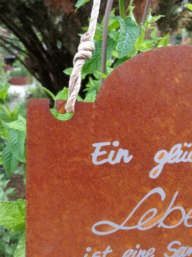 Edelrost Poetry Table moments Rust Shield Metal - Etsy