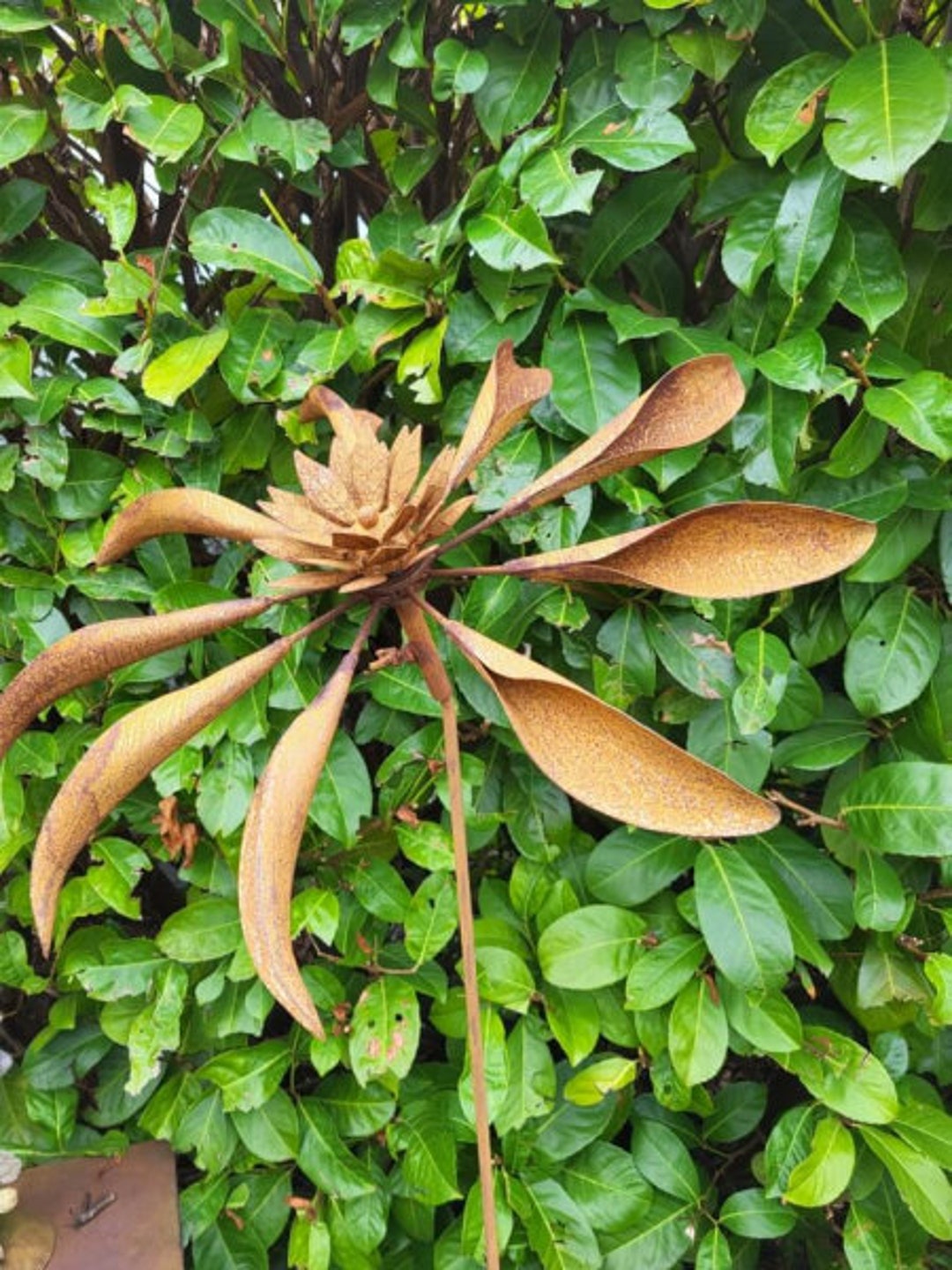 Rust Windmill Nine-blade Garden Decoration Rust Garden Decoration Rust ...