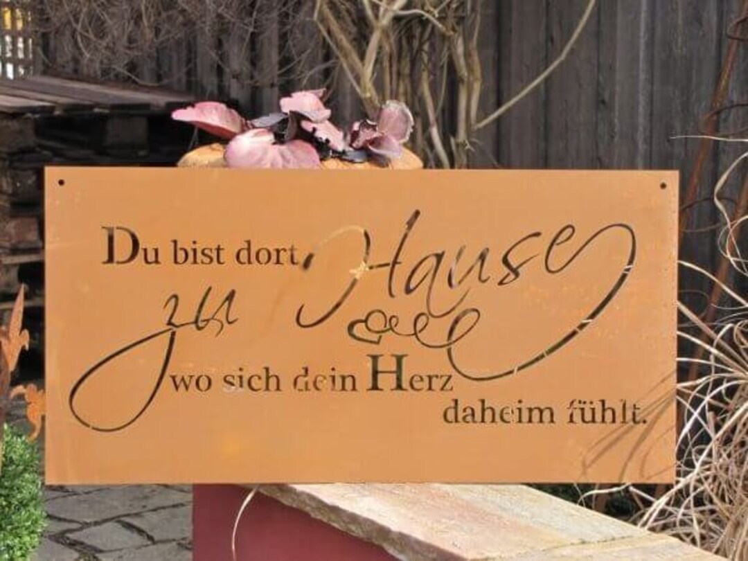 Stainless Rust Plaque heimat Rust Sign Metal Sign Decorative Sign Wall ...