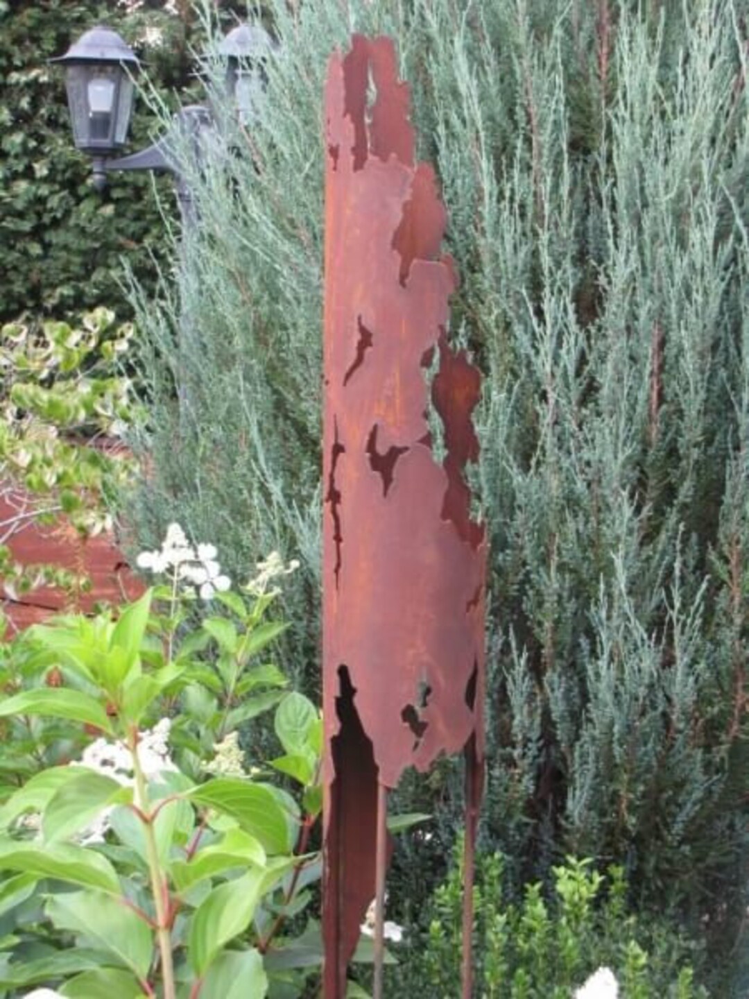 Patina Garden Stick Torch Selvatica 175 Cm Garden Decoration Rust ...