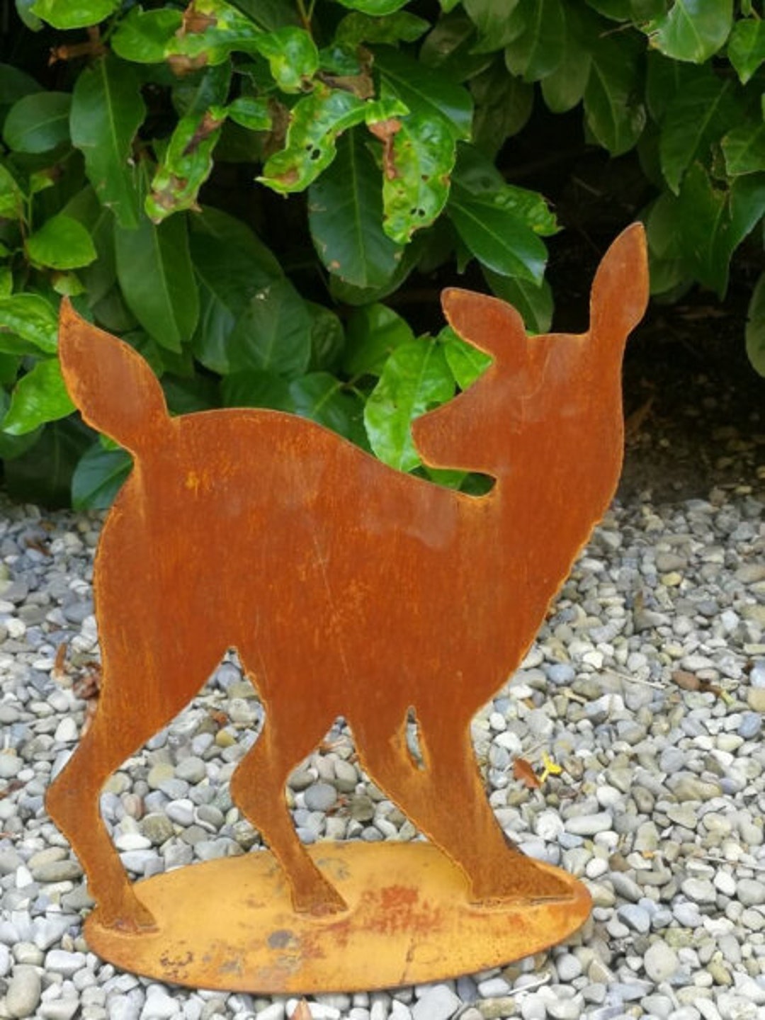Edelrost Kitz Antje, Rear-looking Garden Decoration Edelrost Rust ...