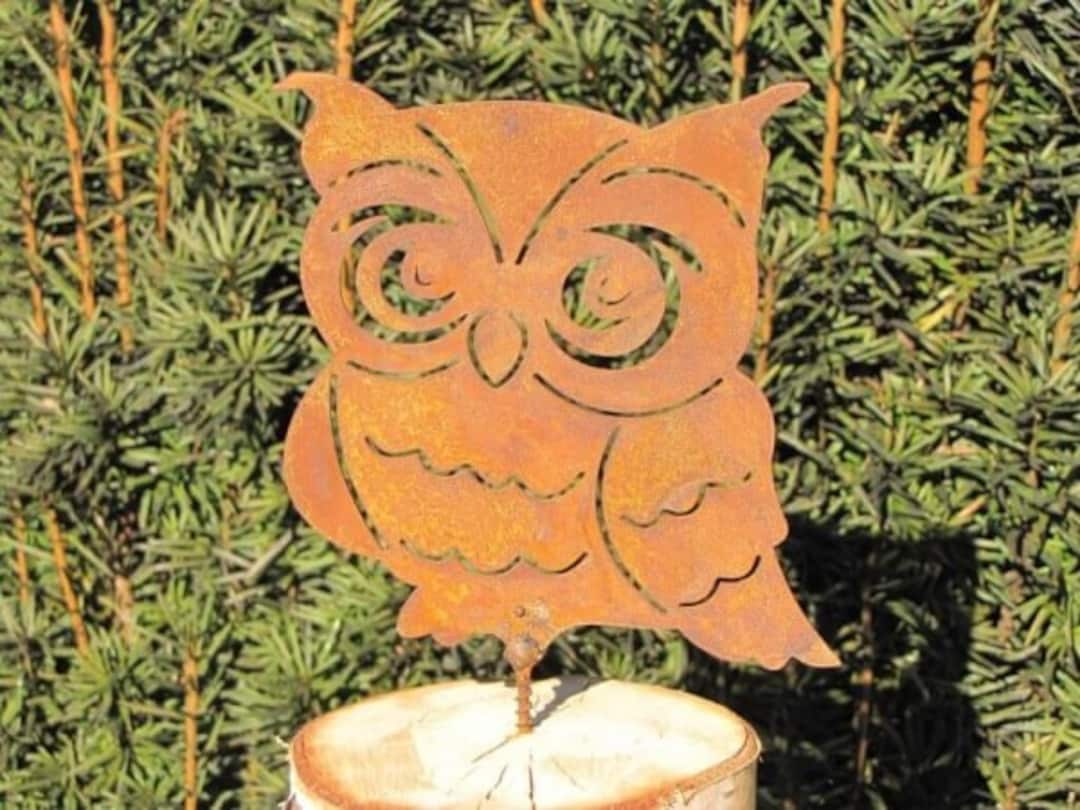 Patina Owl for Screwing Rust Decoration Garden Decoration Crafts Craft ...