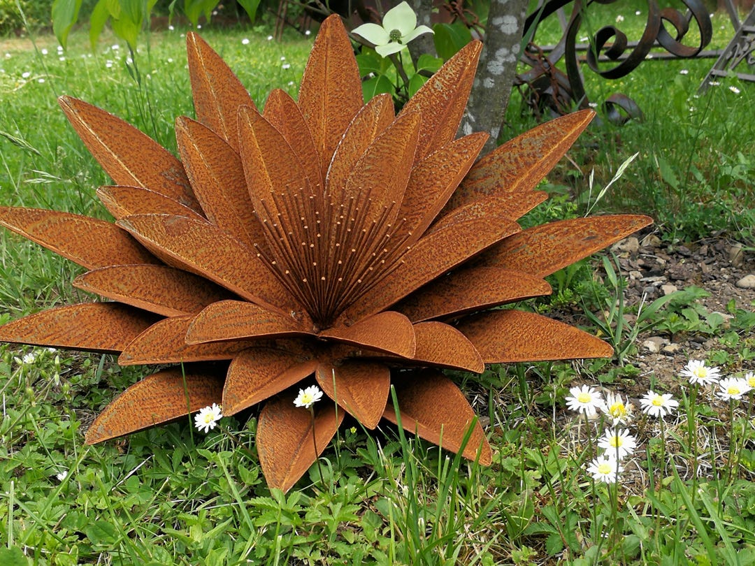 Edelrost Blume Erika Rostblume Metallblume Gartendeko Rost - Etsy.de
