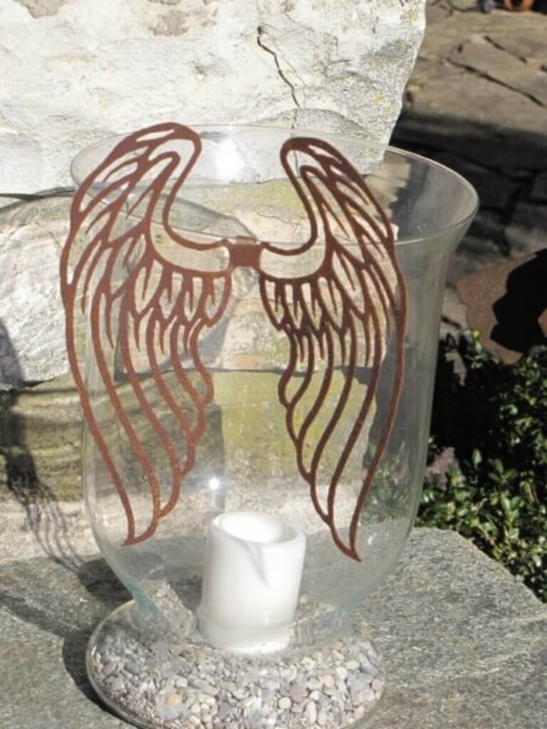 Patina Angel Wings Filigree for Hanging Rust Decoration Garden - Etsy