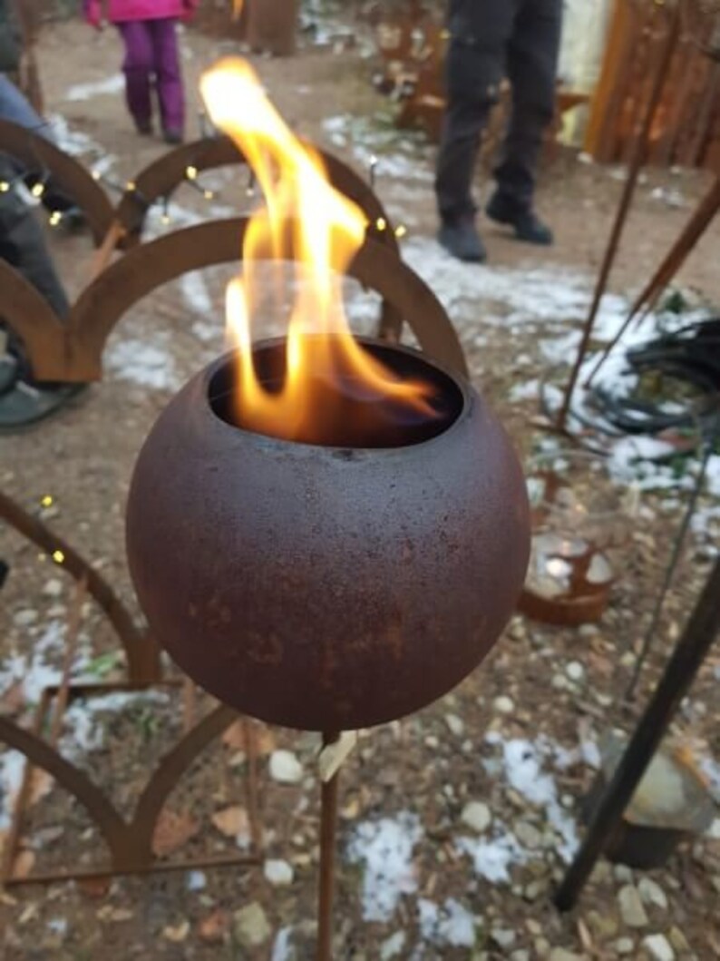 Edelrost Garden Torch Ball for Bioethanol Garden Deco Rust - Etsy