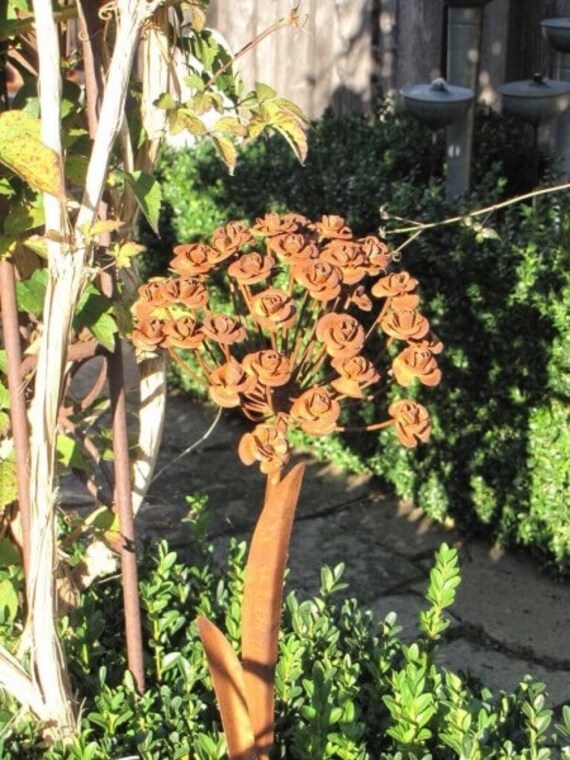 Precious Rust Flower Amelie Rust Flower Metal Flower Gartedeko | Etsy