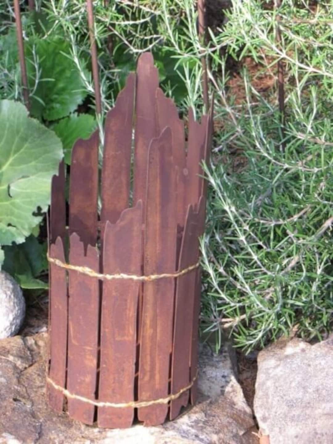 Stainless Rust Wild Garden Torch With Gold Seam Garden Deco Rust Metal ...