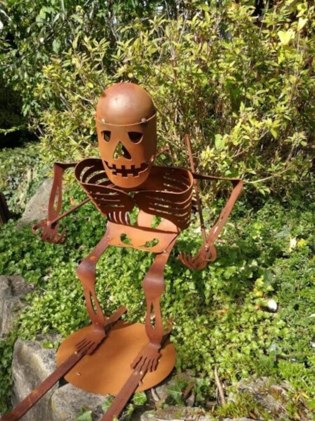 Edelrost Skeleton Skier Garden Decoration Rust Garden Decoration Rust ...