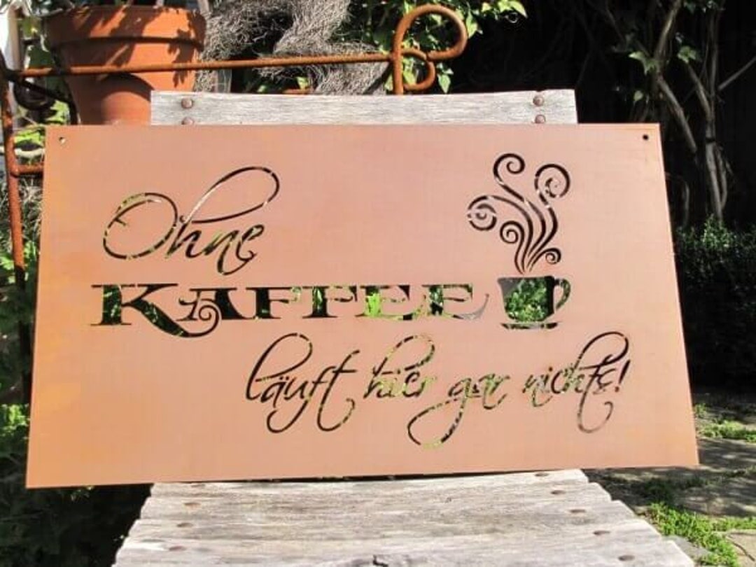 Stainless Rust Plaque coffee Rust Sign Metal Sign Decoration Sign Wall ...