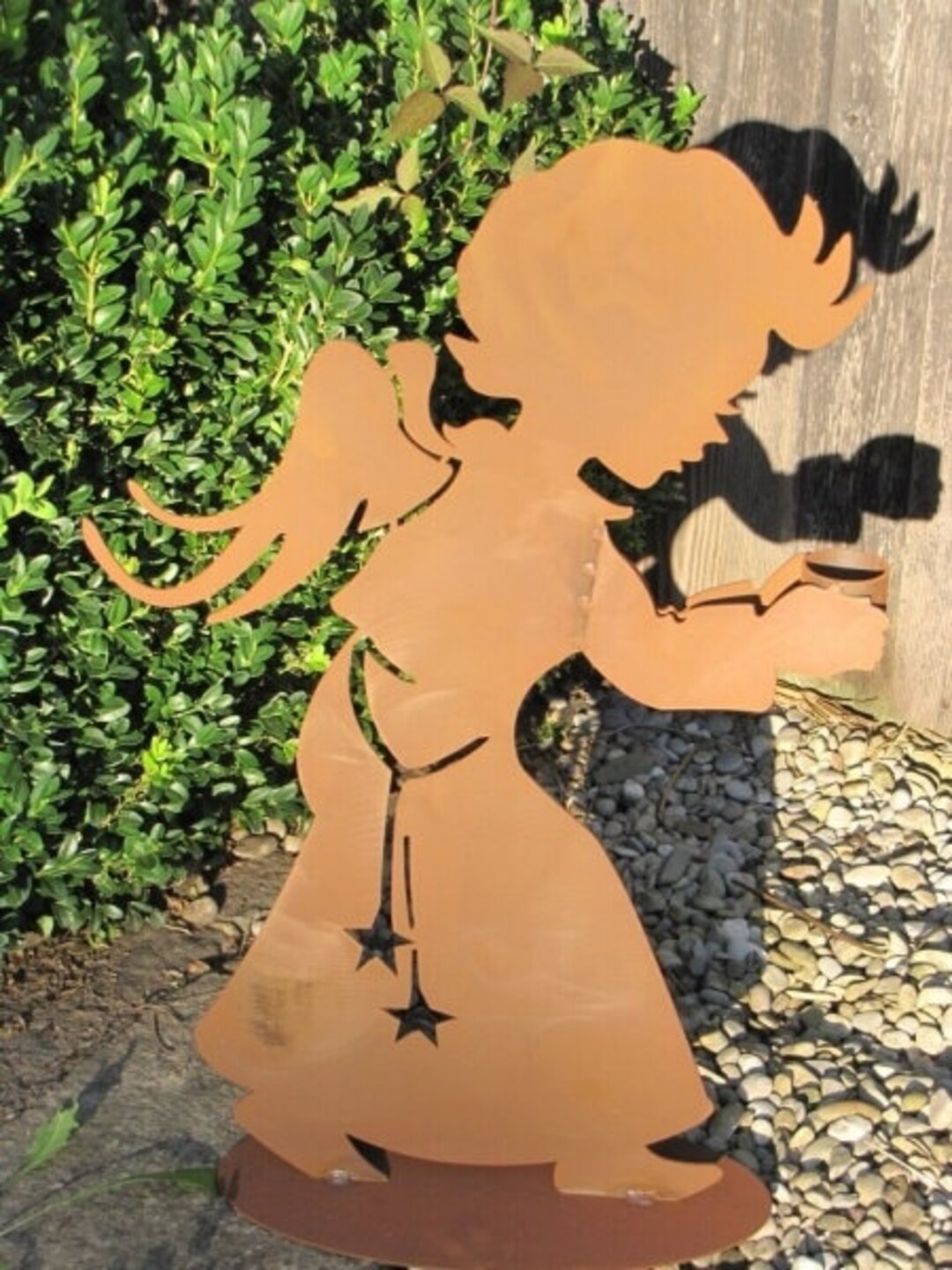 Patina Monk Angel Garden Decoration Rust Rust Angel Deco Angel Rust ...