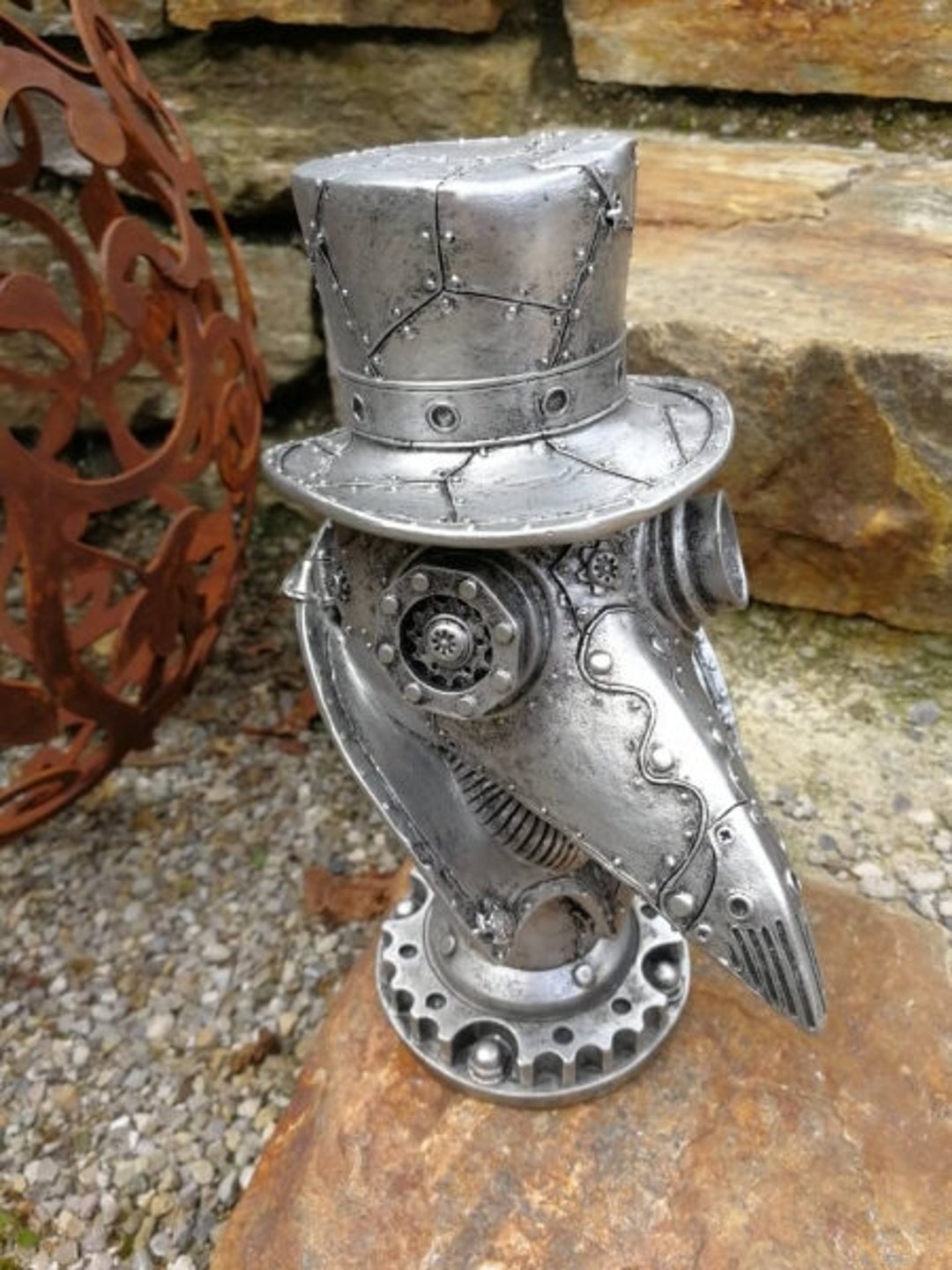 Steampunk Crow Head Raymond Made of Polyresin Decoration Interior Decor ...