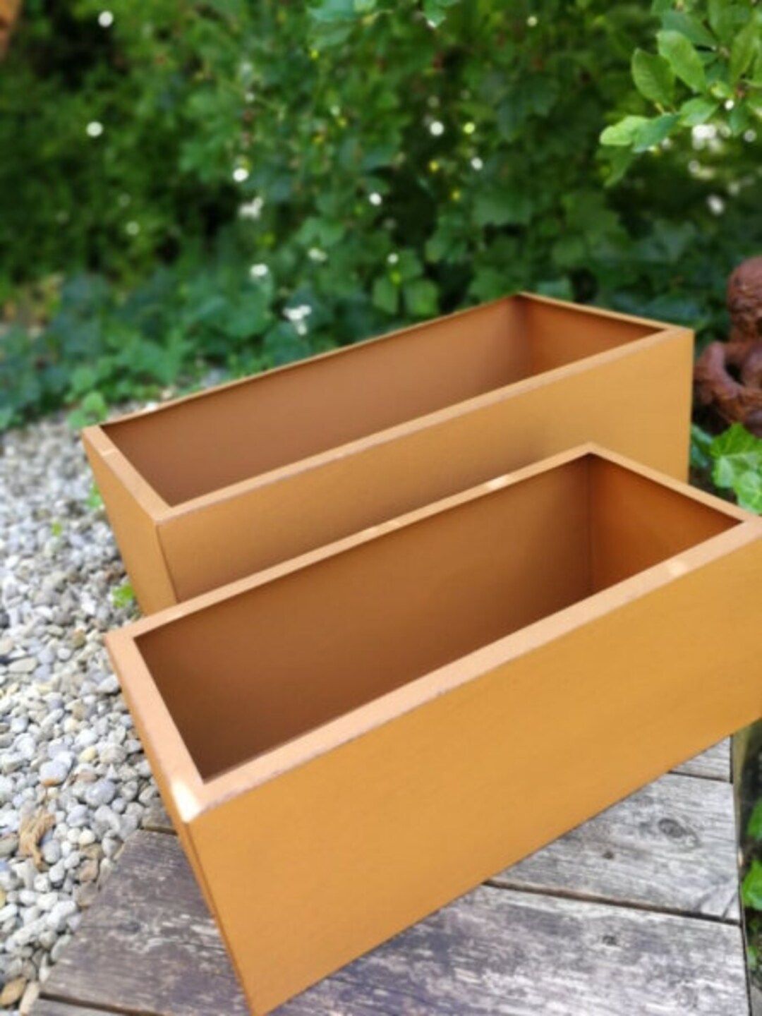Noble Rust Look Set of 2 Plant Pots Garden Decoration Plant Basket ...