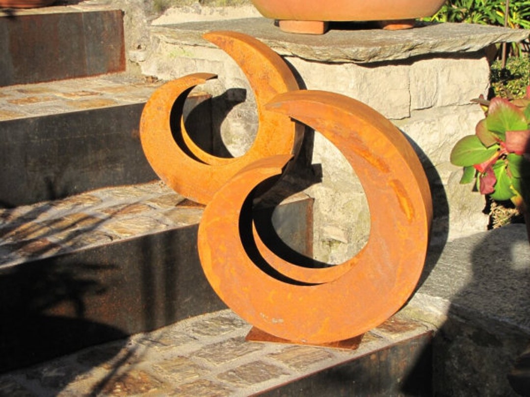 Patina Plant Bowl 32 Cm 75 Cm Garden Decoration Rust Metal Rust ...