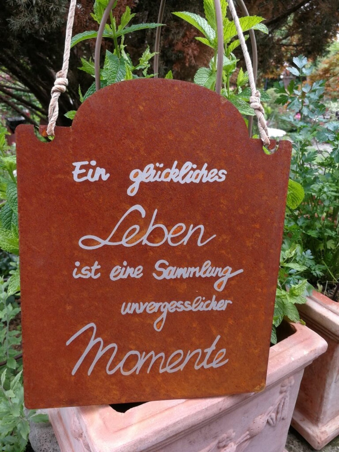 Edelrost Poetry Table moments Rust Shield Metal - Etsy