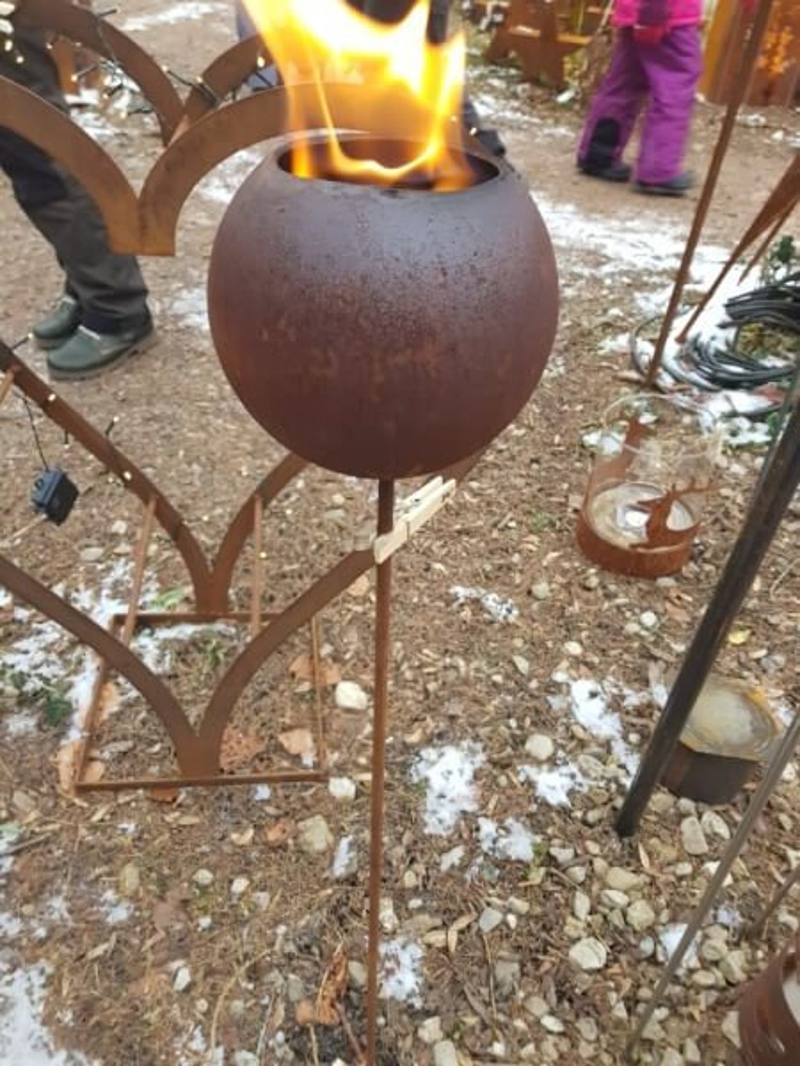 Edelrost Garden Torch Ball for Bioethanol Garden Deco Rust - Etsy