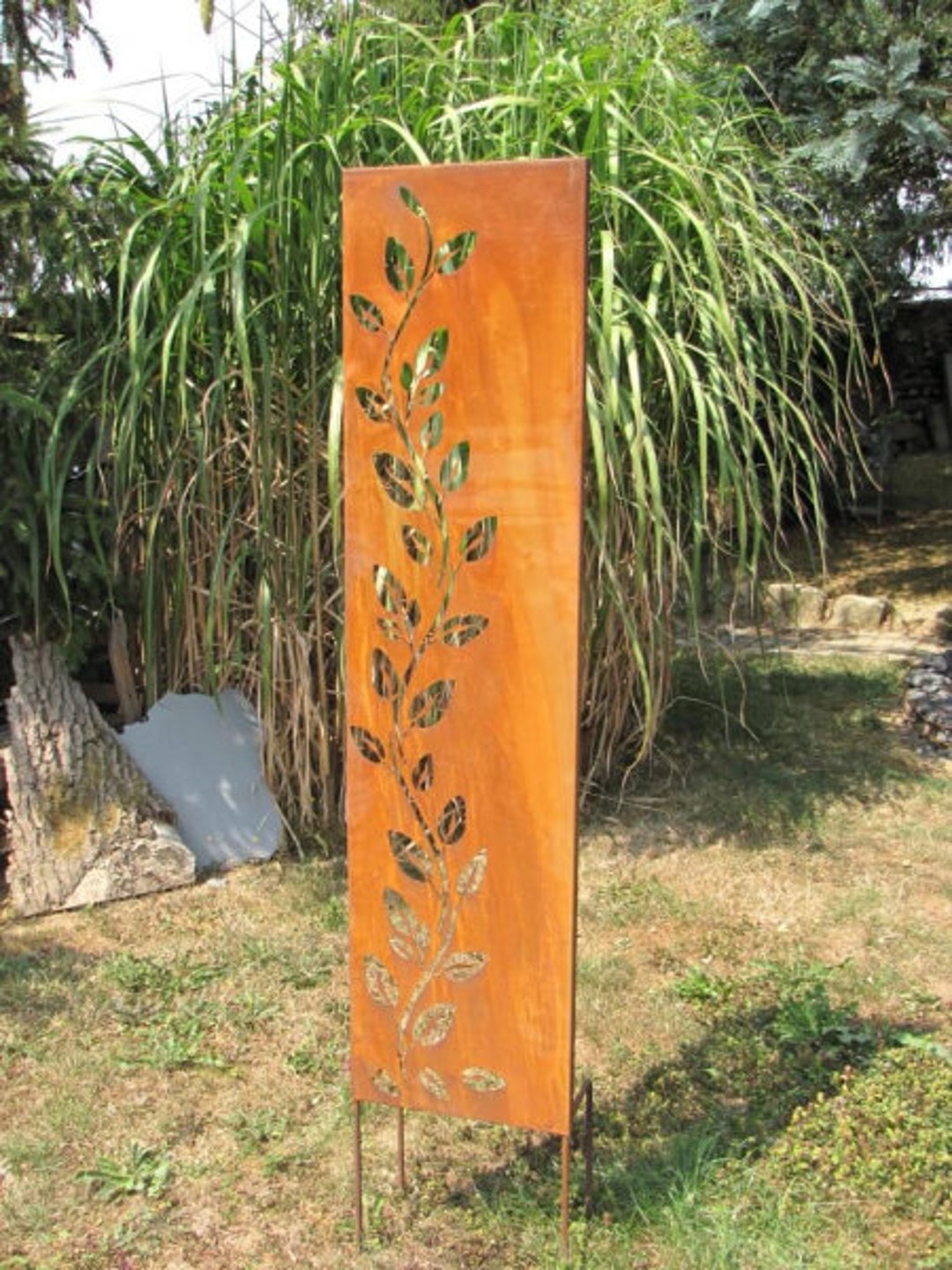 Stainless Rust Privacy Screen Canvas Leaf Vine Garden Decoration Rust ...