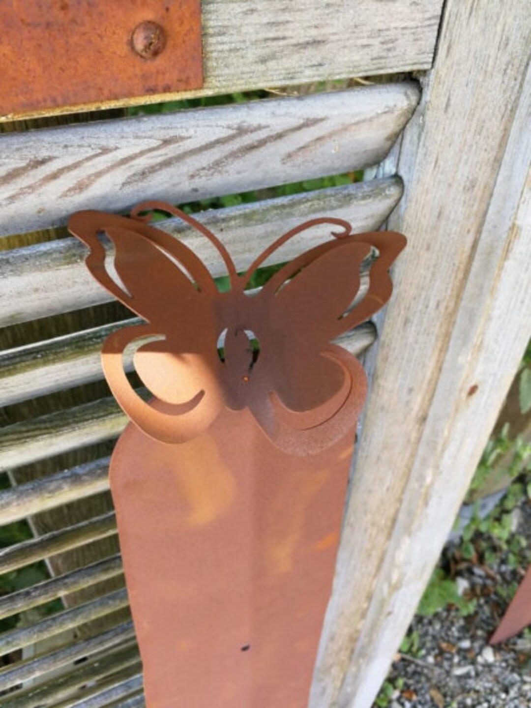 Patina Fence Slat Butterfly Garden Decoration Rust Garden Decoration ...
