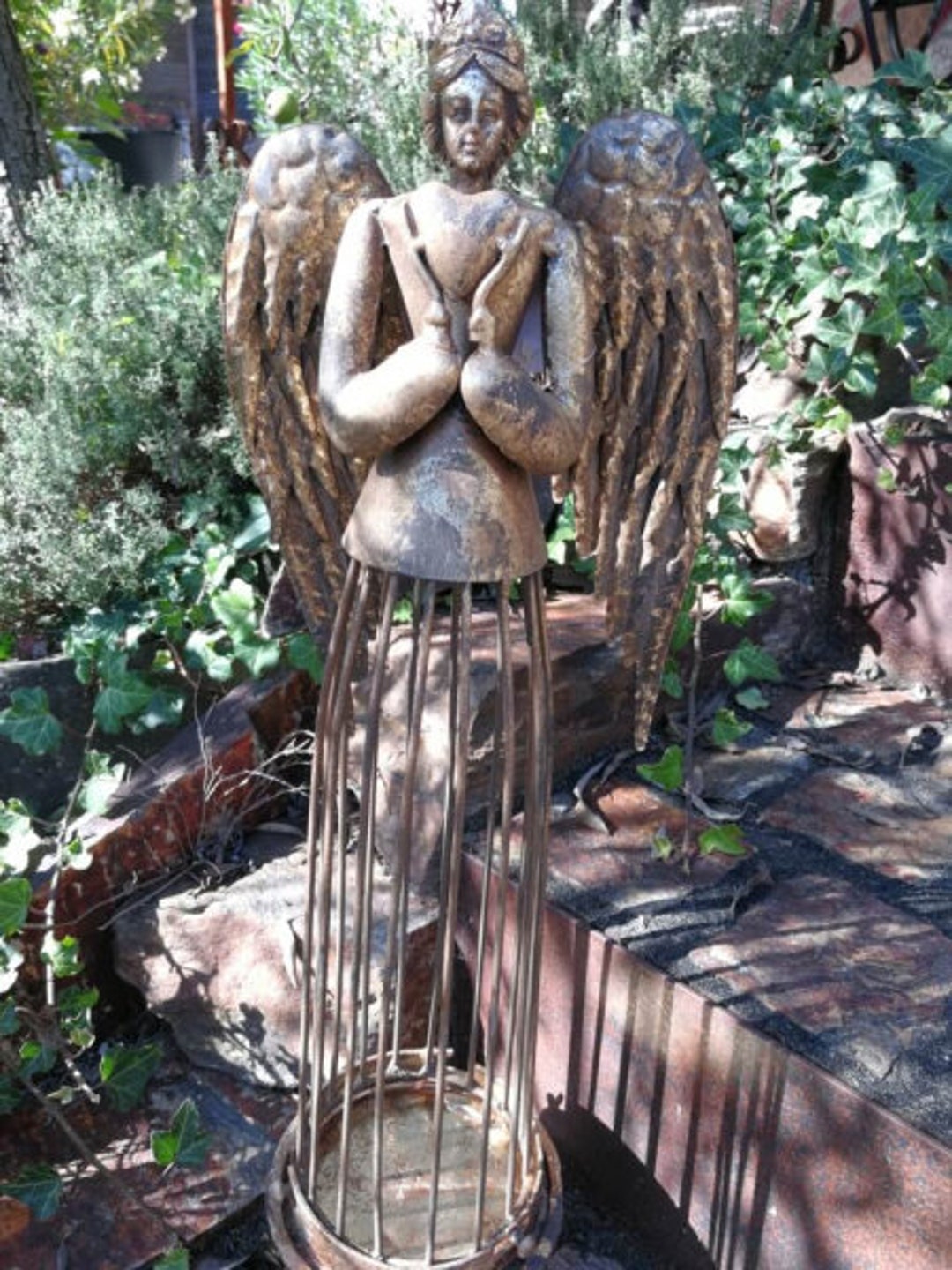 Decoration Angel Marissa, Gold Garden Decoration Decoration - Etsy