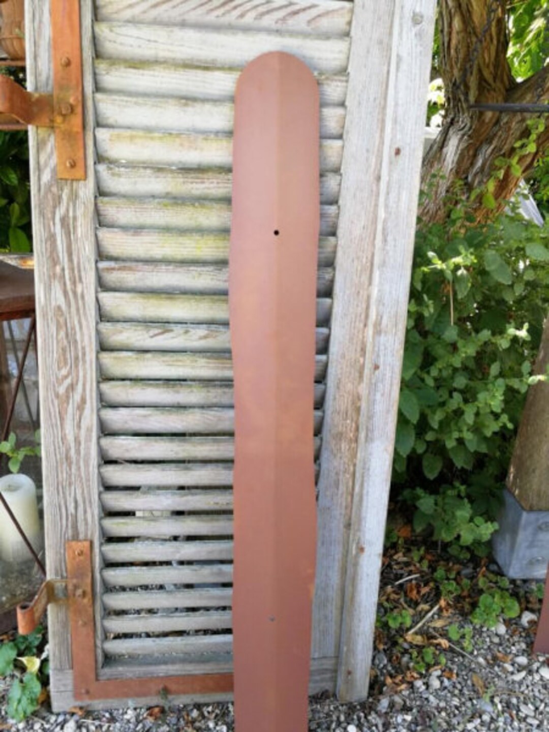 Patina Fence Slat Neutral Garden Decoration Rust Garden Decoration Rust ...