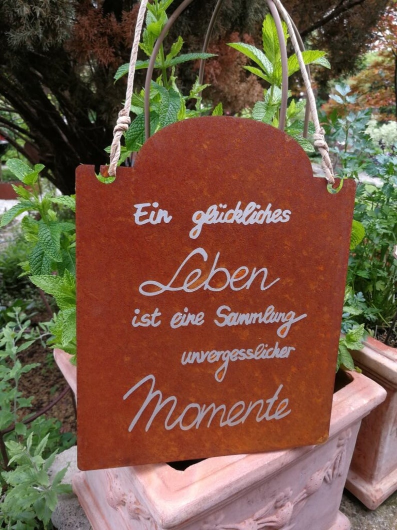 Edelrost Poetry Table moments Rust Shield Metal - Etsy