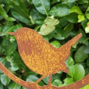 Noble Rust Bird in the Ring, Fence King Garden Decoration Animal Figure ...