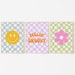 Groovy Flower Y2K Checker Board Wall Print Living Room Bedroom Kitchen ...