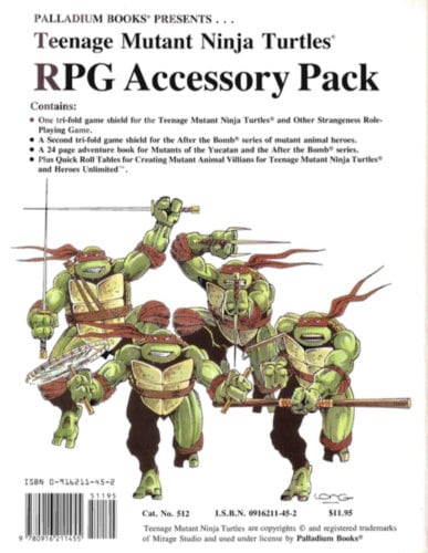 Teenage Mutant Ninja Turtles: RPG PDF Key / Archive 8pk palladium Books ...