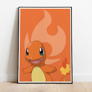 Charmander Poster, Pokemon Type Print - Etsy