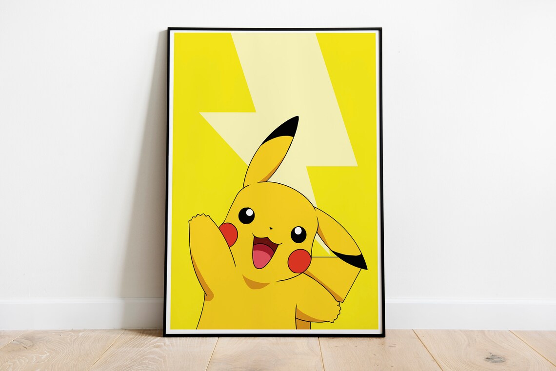 Pikachu Print, Pokemon Type Poster - Etsy