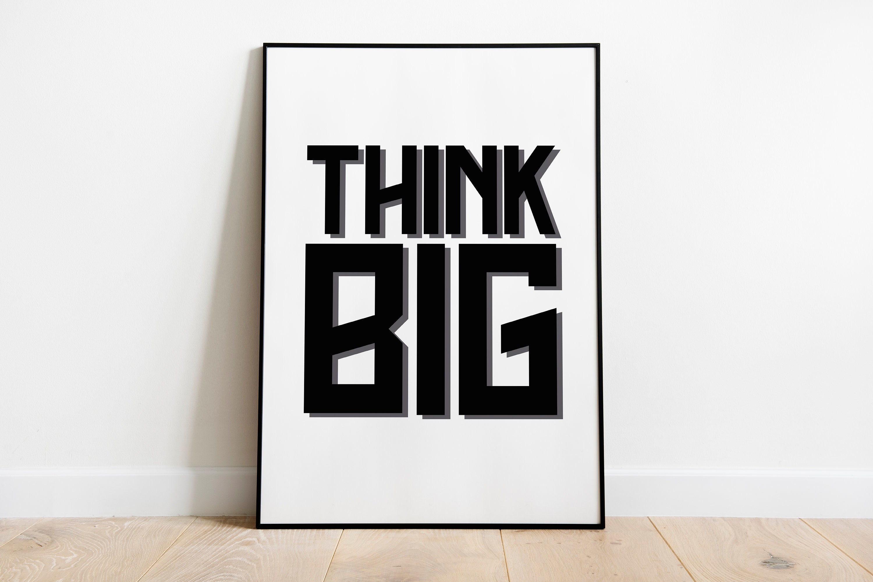 Think Big Poster Motivational Print Etsy