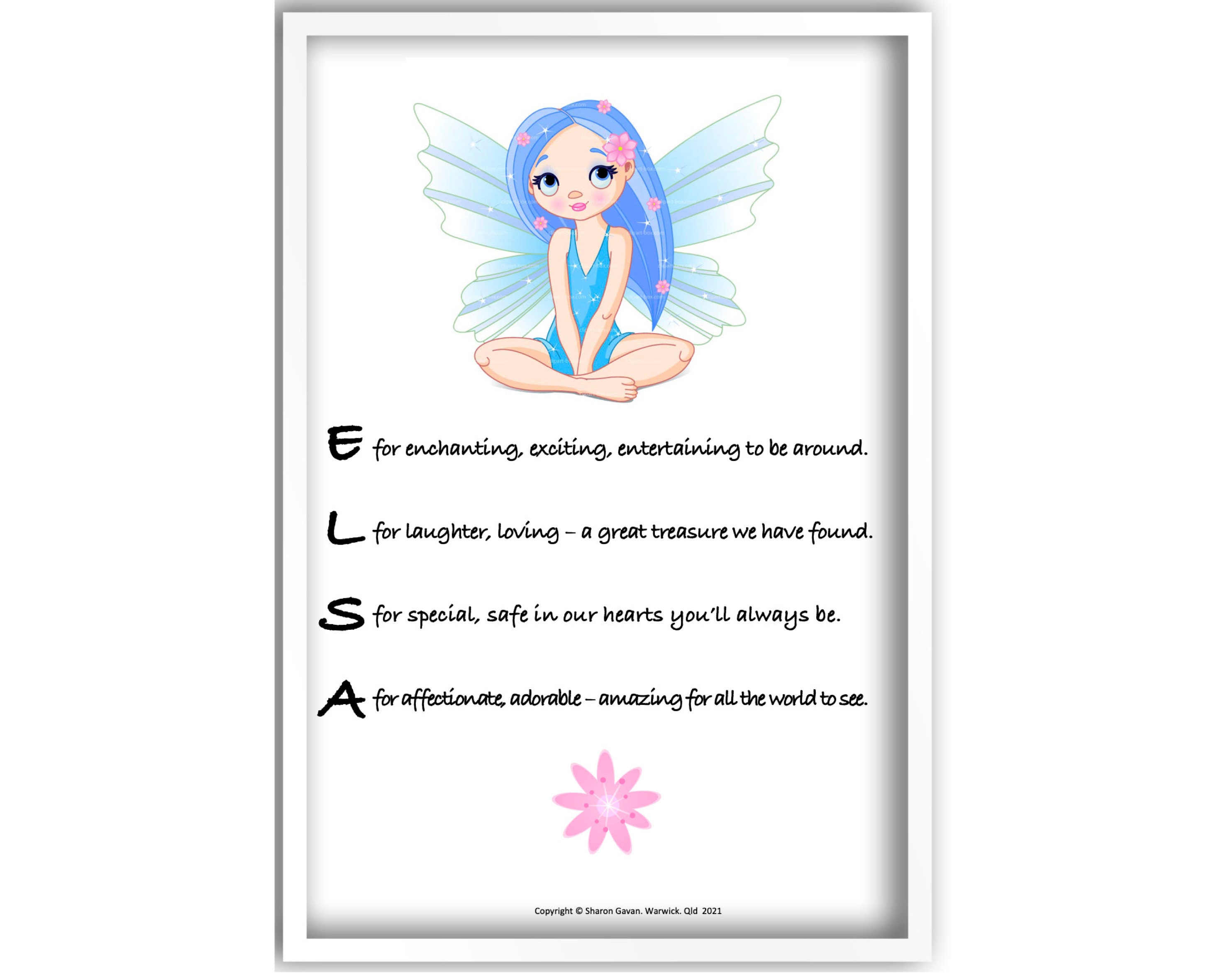Personalised Elsa Poem - Etsy