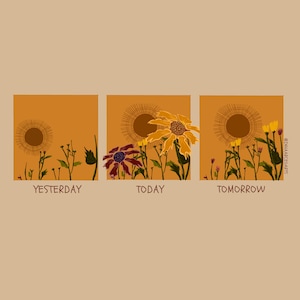 Yesterday Today Tomorrow Illustration Art Print Poster - Etsy