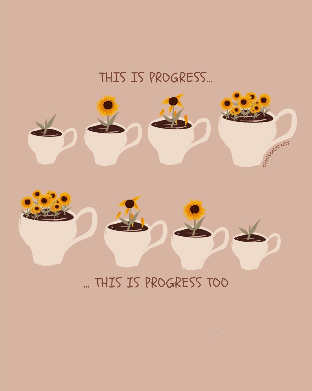 This is Progress... This is Progress Too Illustration Art Print Poster ...