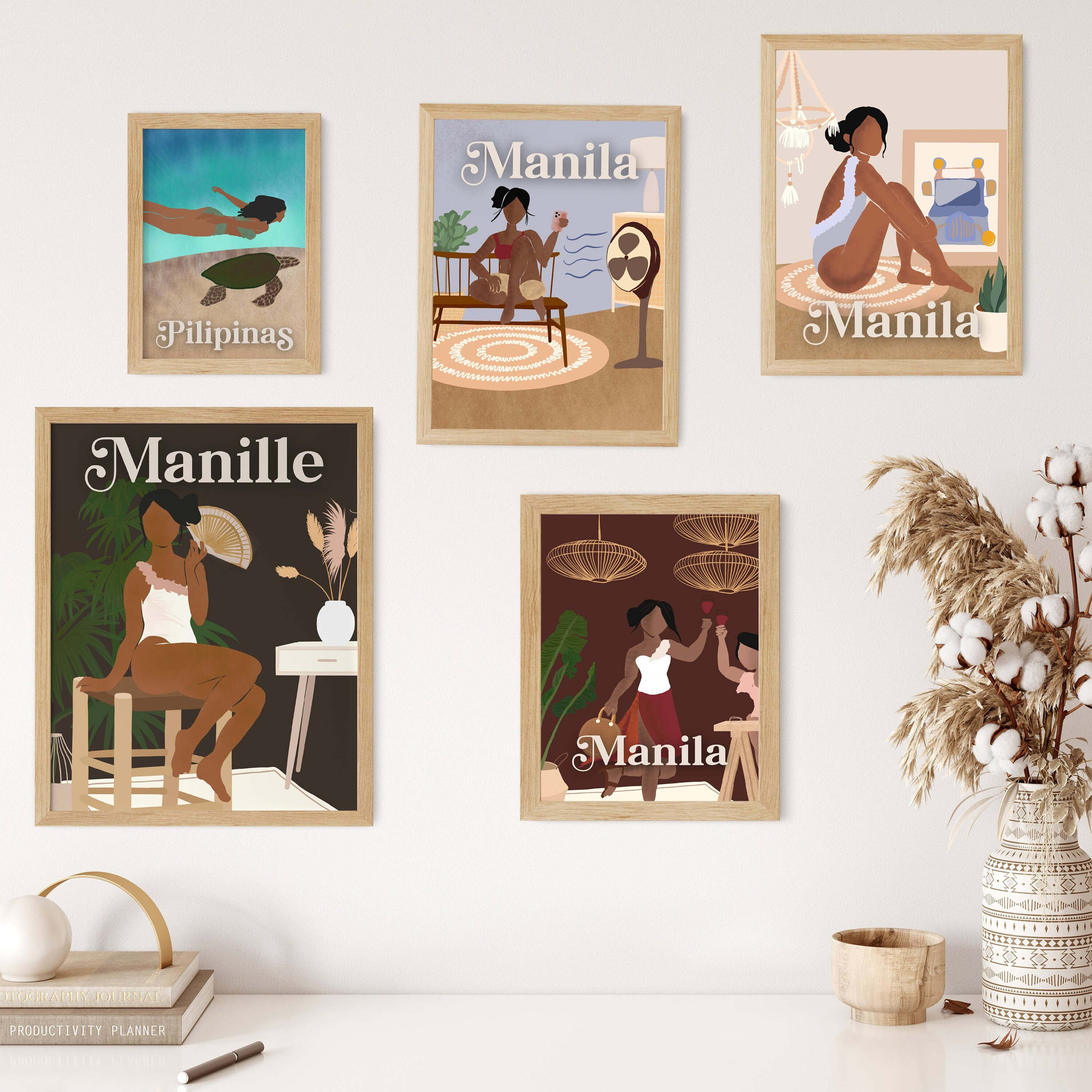 Filipino Gallery Wall Set Filipino Set of 6 Woman Prints - Etsy