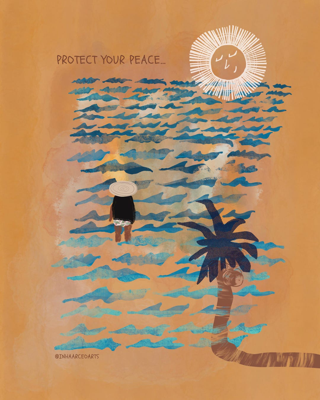 Protect Your Inner Peace Illustration Art Print Poster - Etsy