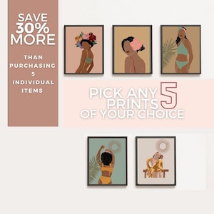 Pick Any 5 Prints, Custom Gallery Wall, Custom Printable Art, Mix and ...
