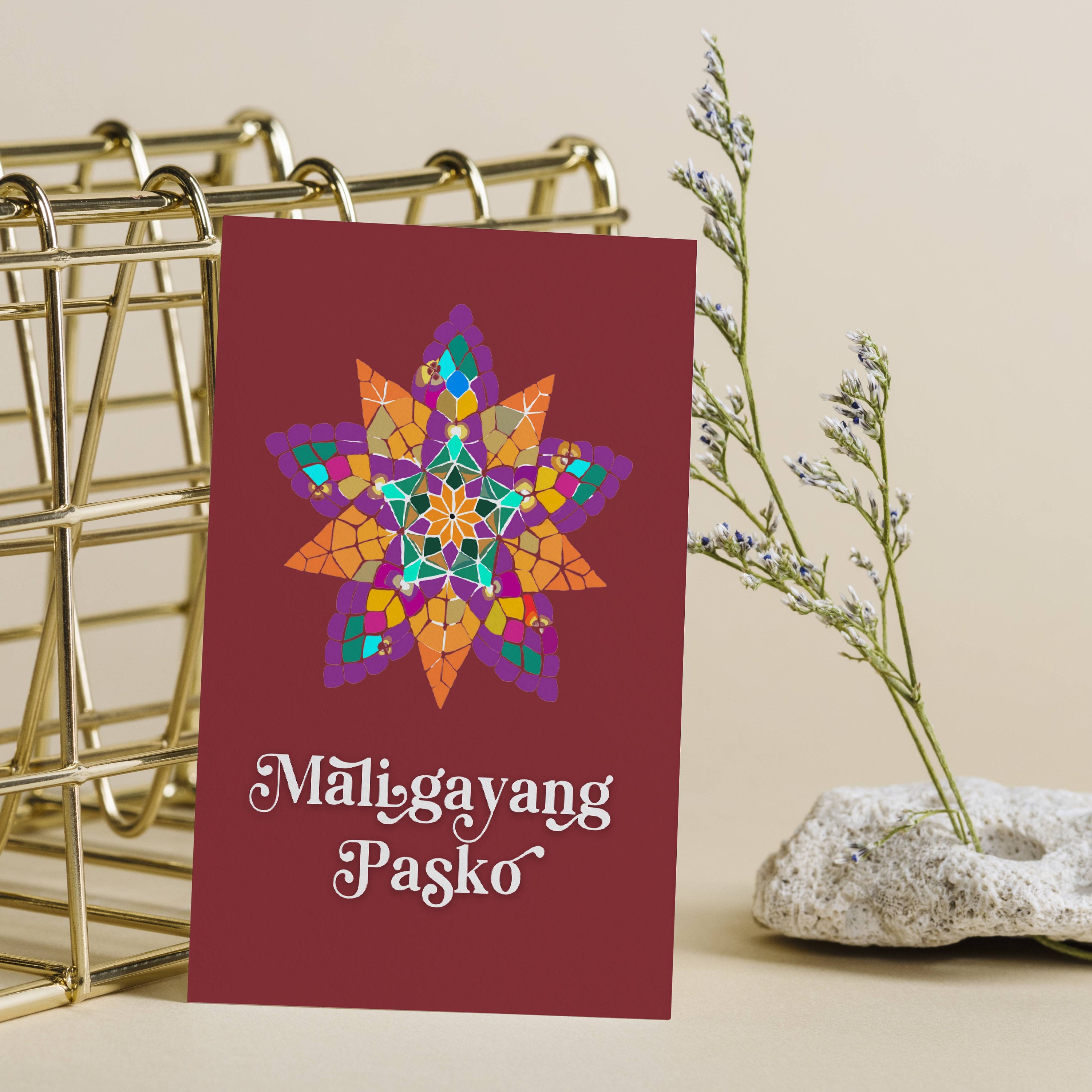 Set of 3 Filipino Christmas Cards Filipino Art Parol Handmade | Etsy