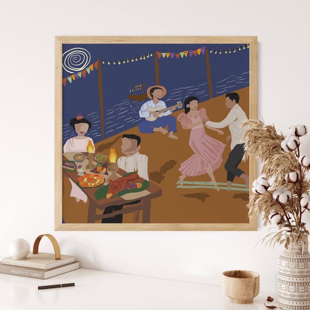 Fiesta, Filipino Art, Philippines Poster, Printable Face Wall Art ...
