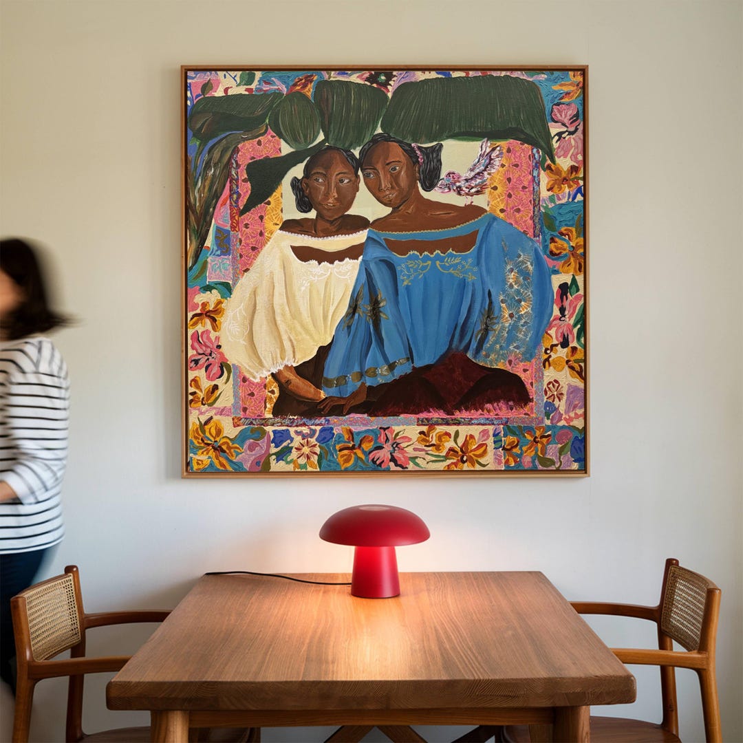 Limited Edition - Si Mari at Tes Filipino Inspired Art Print Abstract ...