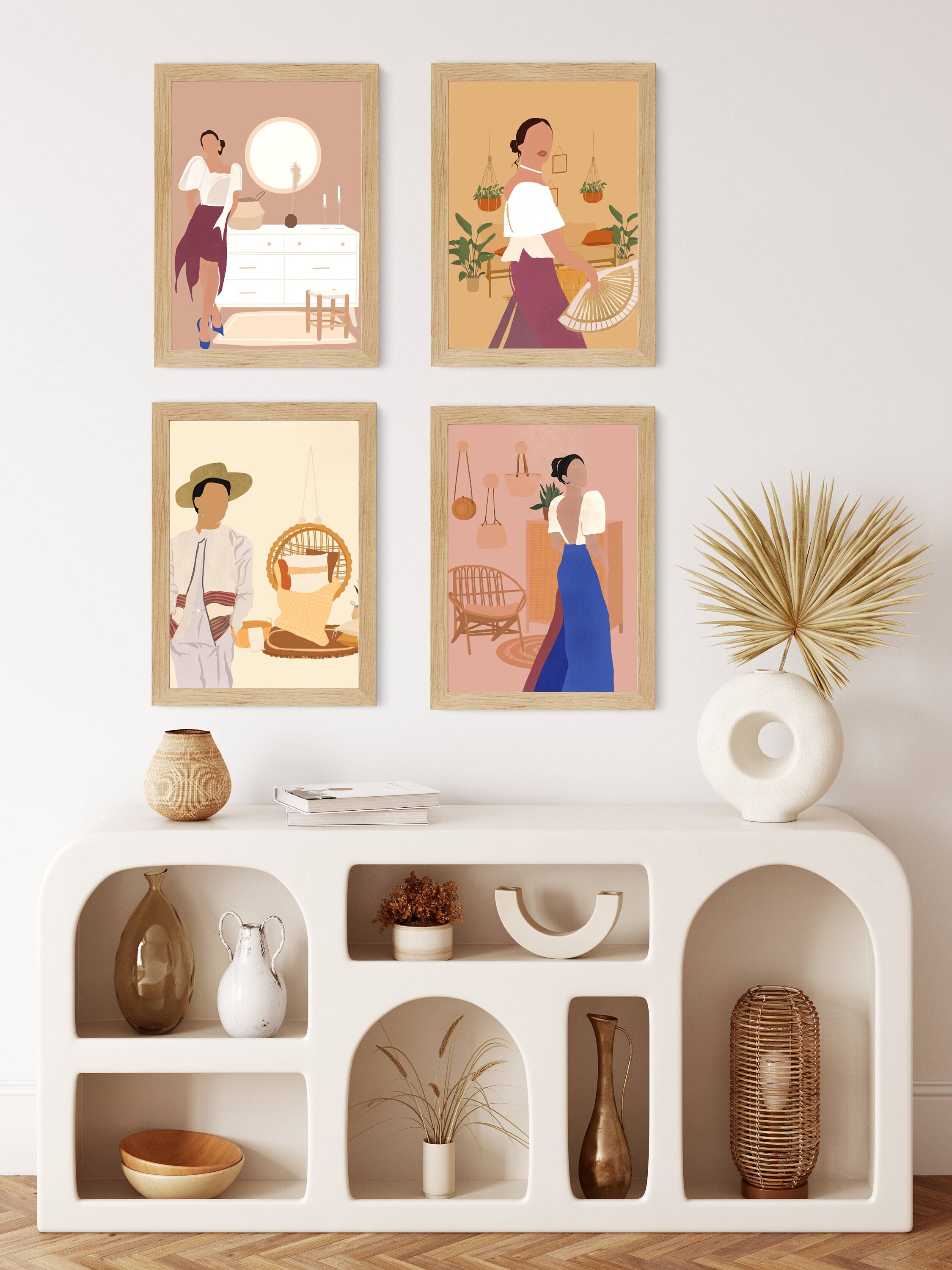 Filipino Female Woman Boho Art, Philippines Poster, Filipino Art, Asian ...